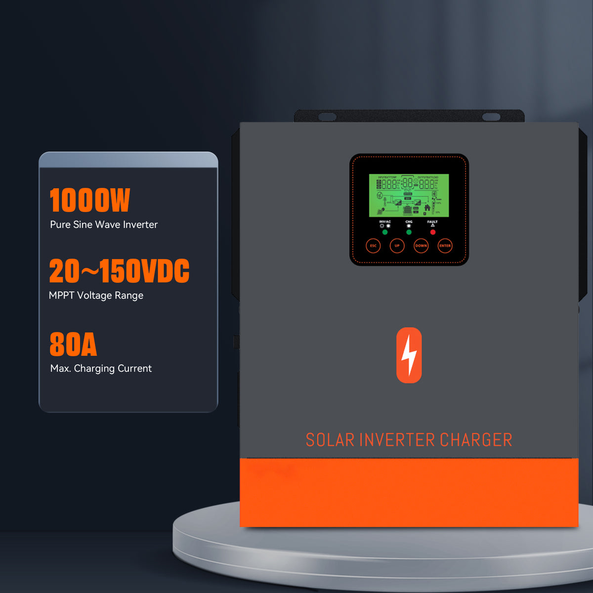 1000Watt 220Vac 12Vdc All In One Inverter Charger – PowMr