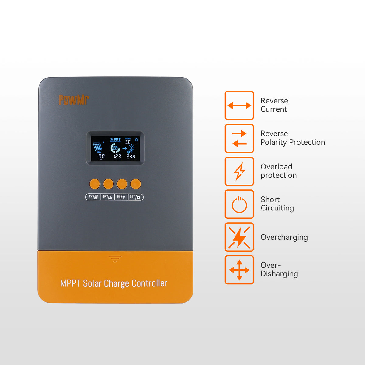 PowMr 60Amps 12V 24V 36V 48V MPPT